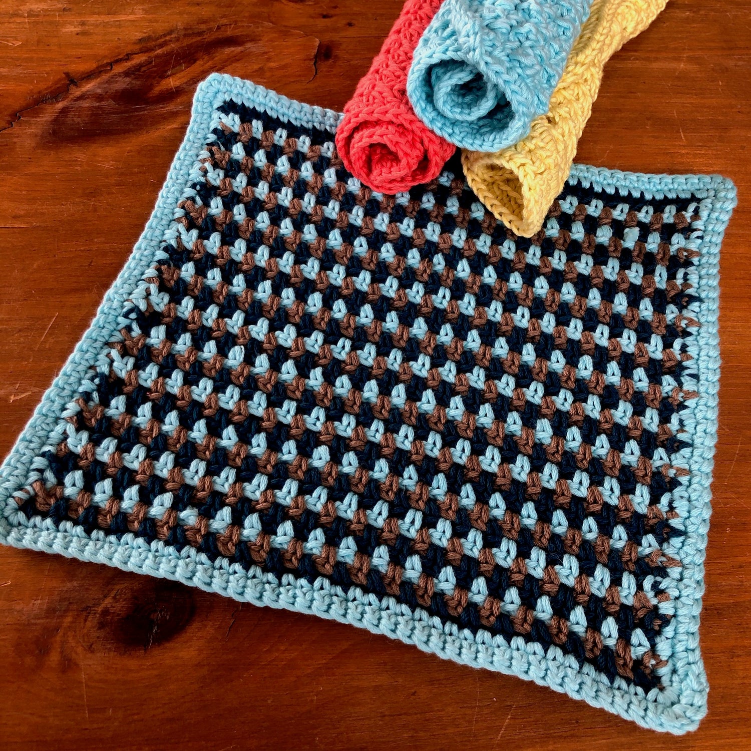 Linen-Stitch Dishcloth Pattern
